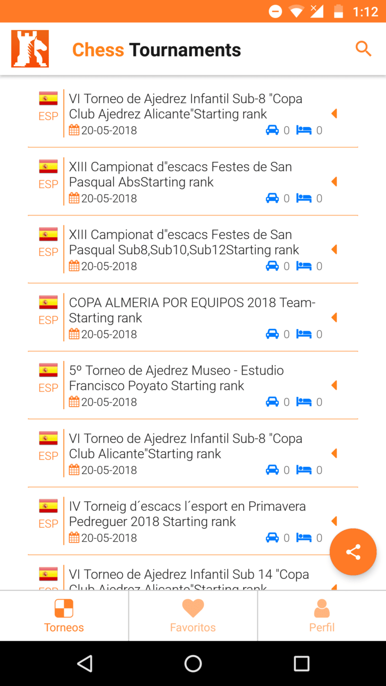 Chess Tournaments APP: Find all the tournaments around the world ...