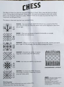 Chess piece moves: The 16 chess pieces move in a special and positive way.