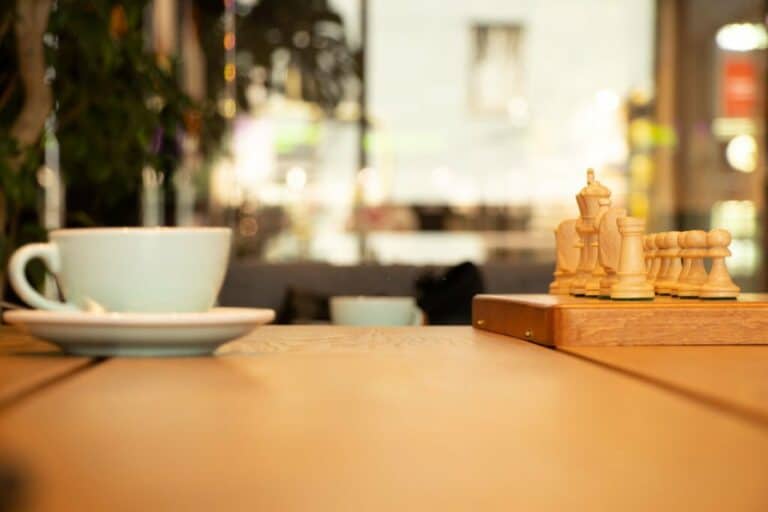 Coffee chess: Perfect combination for 2 players